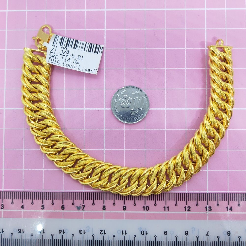 Emas916, R. Tangan Coco Lipan Gch S Crps 1.4cm Kt 6497 P385 18.8 | Shopee Malaysia