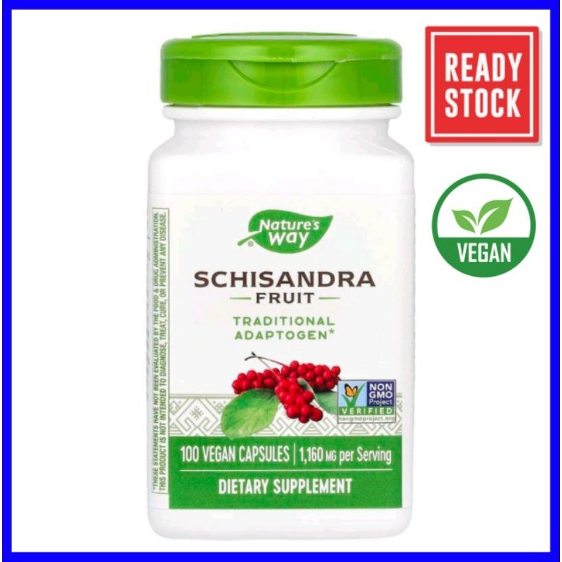 Nature's way Schisandra Schizandra Supplement 580mg 100Veggie Capsule ...