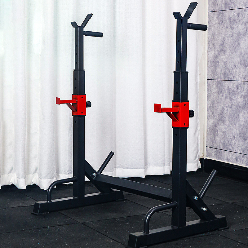 Get gifts/HY-# Men's Multi-Functional Red Squat Rack Home Fitness ...