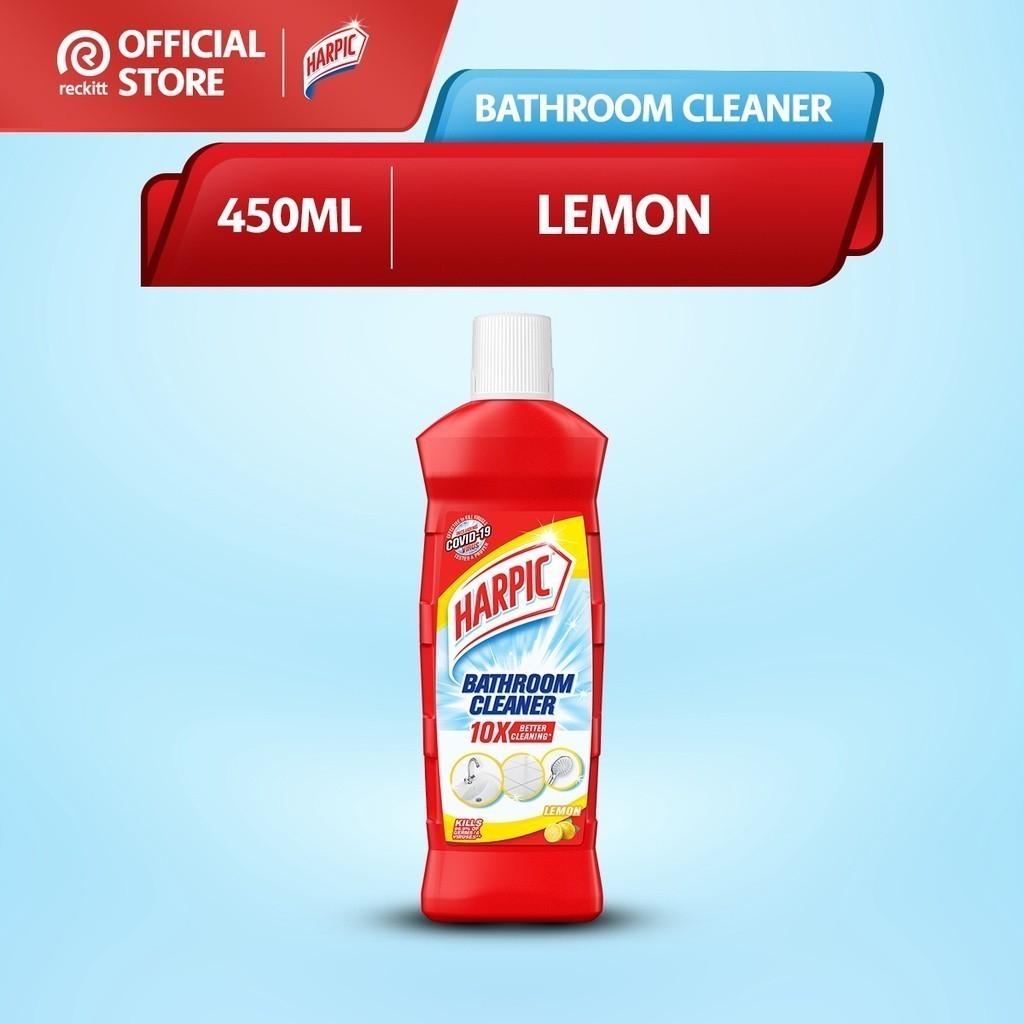 Harpic Disinfectant Bathroom Cleaner Lemon (450ml) | Shopee Malaysia