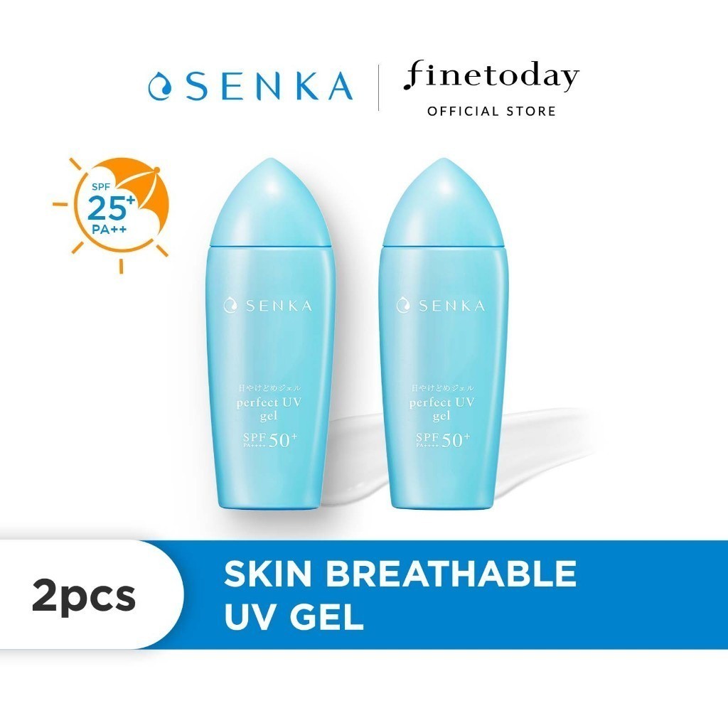 [Bundle] SENKA Perfect UV Sunscreen Gel 80ml | 2 piece (face suncscreen ...