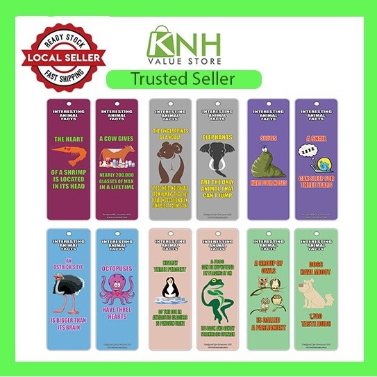 Animals Fun Facts Bookmarks (6-Pack) | Shopee Malaysia