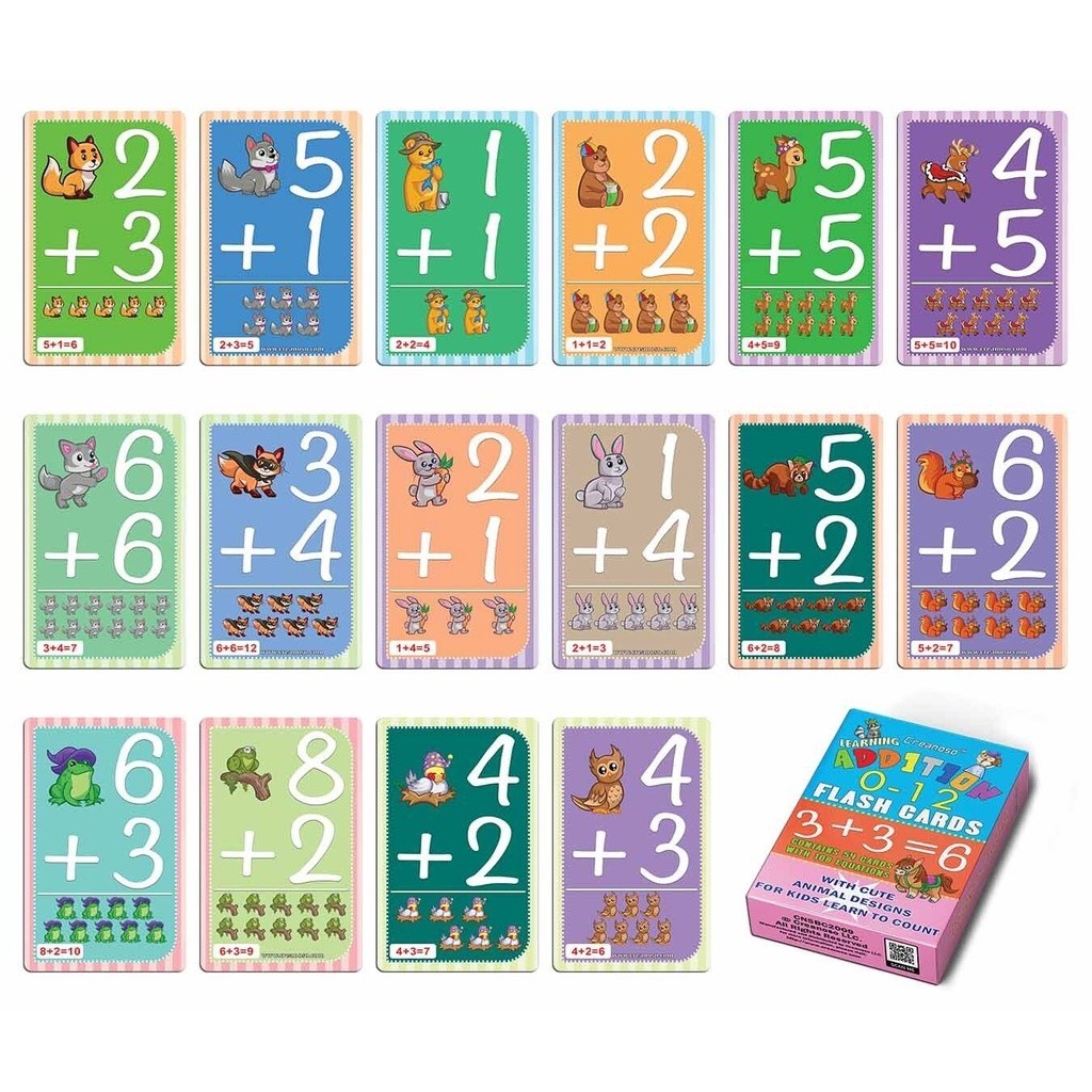 Addition 0-12 Flash Cards ( 1 -Deck ) | Shopee Malaysia