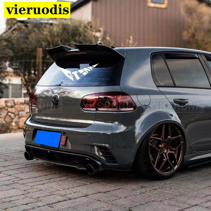 Car Rear Roof Spoiler Wings For VW Golf 6 GTI R MK6 GTI R AK Style ABS ...