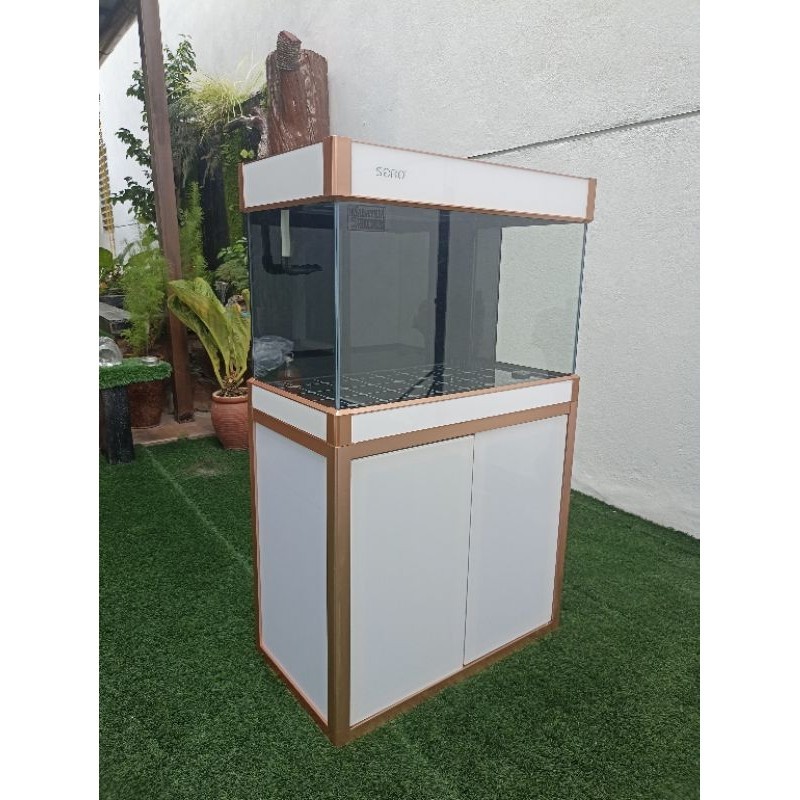 Sobo F-845DL Aquarium Cabinet White Gold L800 x W450 x H590mm (Total ...