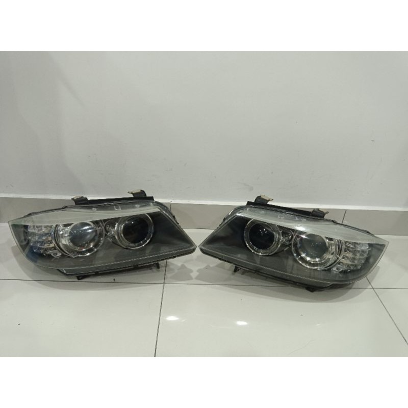 BMW E90 LCI Hid xenon head lamp white angel eyes right and left 8000K ...