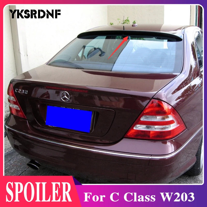 W203 Amg Style Carbon Fiber Rear Spoiler Top Wings Roof Wings for ...