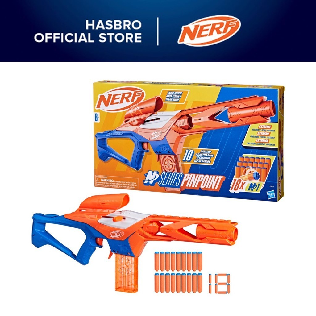 Nerf N Series Pinpoint Dart Blaster, 18 Nerf N1 Darts Compatible Only ...