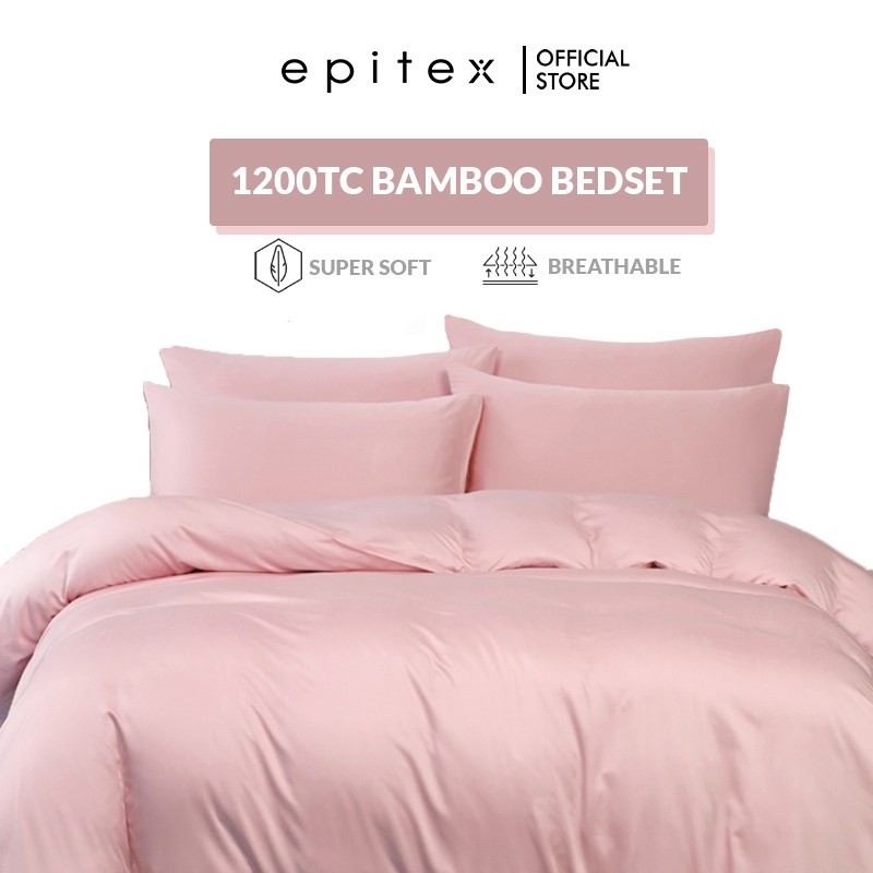 Epitex (Quilt Cover Set) 1200TC Bamboo Bedsheet | Bamboo Bedset ...