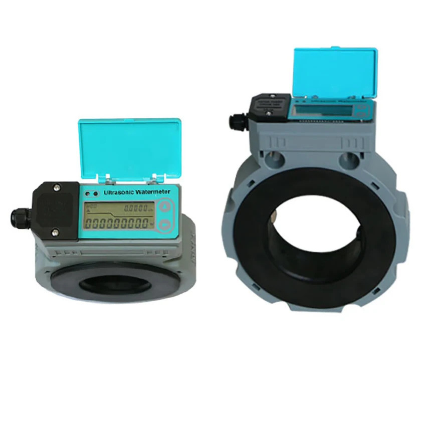 Ultrasonic Water Meter Battery Supply Flange connection DN50/DN65/DN80/DN100 Digital Water Flow ...
