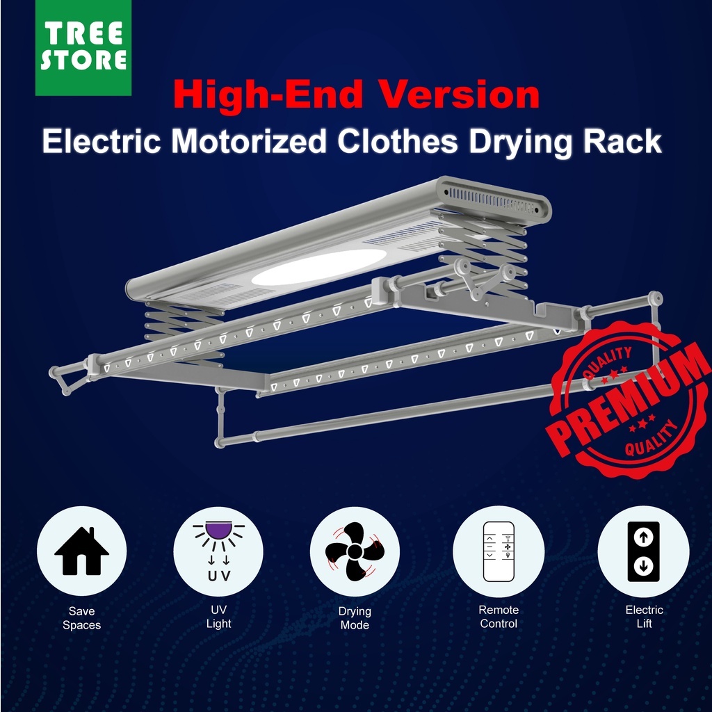 HIGH END Aluminium Electric Lift Clothes Hanger / Rack Ceiling Mounted ...