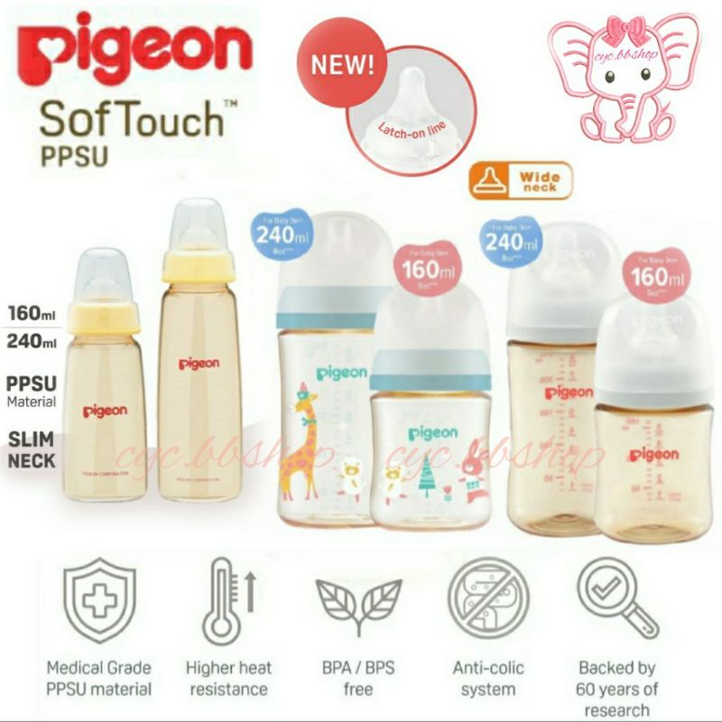 Original PIGEON Malaysia Sof Touch PPSU Bottle 5oz/160ml , 8oz/240ml | Shopee Malaysia