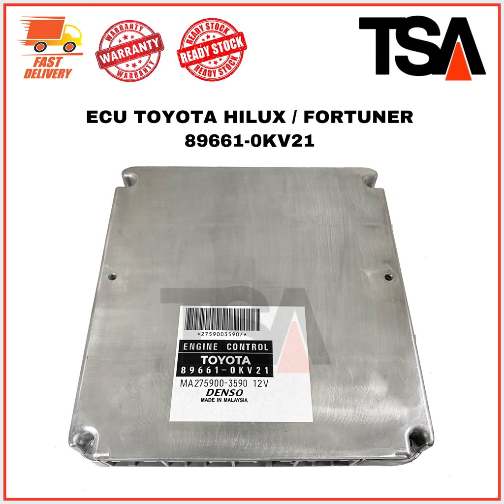 ECU TOYOTA HILUX / FORTUNER - 89661-0KV21 ENGINE CONTROL UNIT | Shopee ...