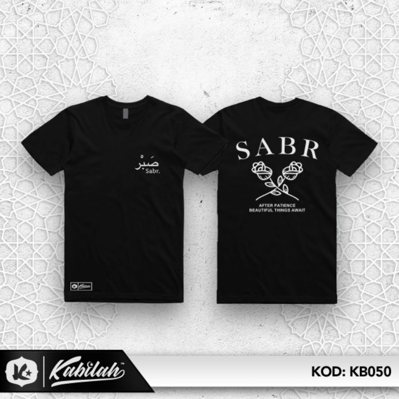 (KB050) SABAR V2 // Islamic T-shirt, Cotton, Jersey, Short & Long ...