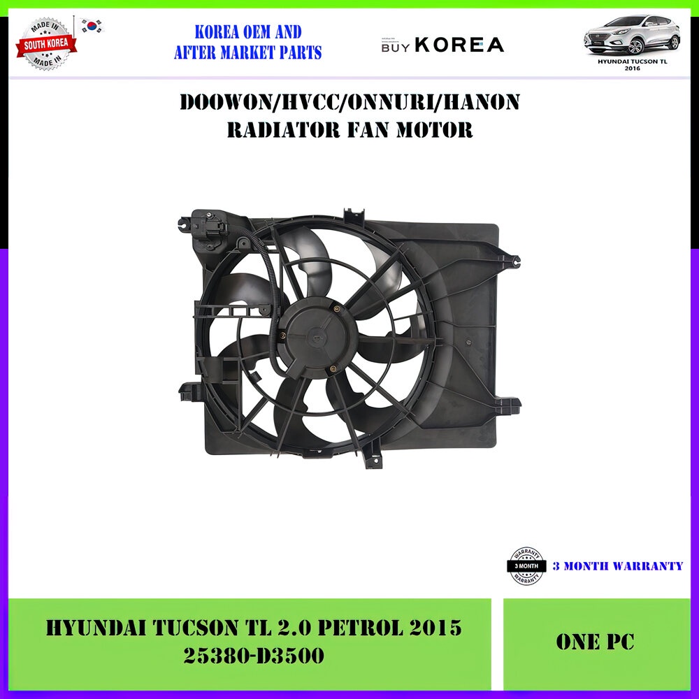 Hyundai Tucson TL 2.0 Petrol 2016 Korea Aftermarket Radiator Fan Motor ...
