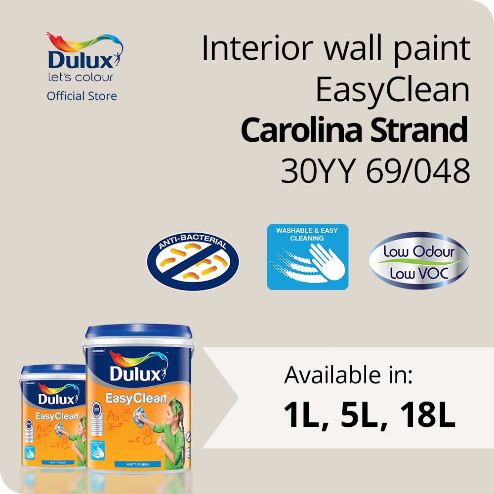 Dulux EasyClean Interior Wall Paint - Carolina Strand 30YY 69/048 ...