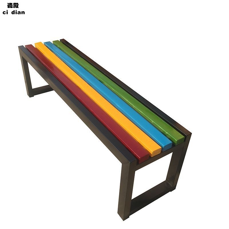 HY@ Park Chair Outdoor Bench Courtyard Antiseptic Wood Outdoor Bench ...