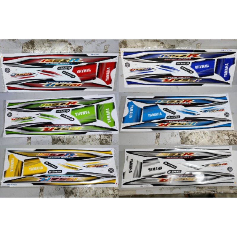 Stiker sticker body stripe cover set (8) yamaha y125 y125z y125ZR 125 ...