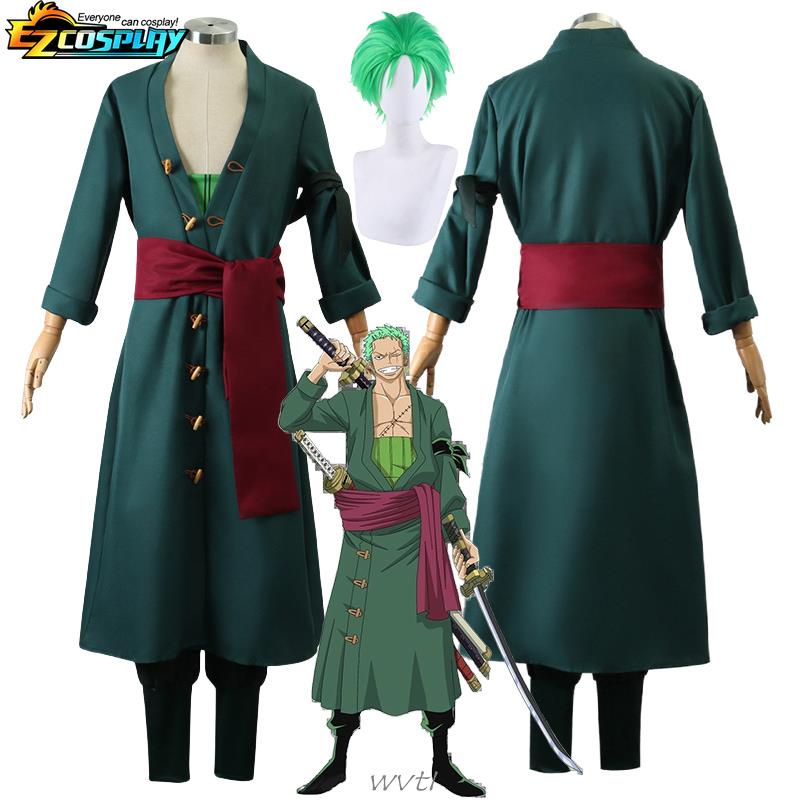 MO Roronoa Zoro 2nd Cosplay Costume Outfits One Piece Kimono Robe ...