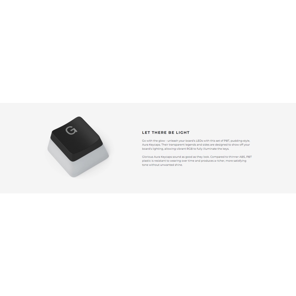 Glorious Aura Mechanical Keycaps V2 / Keycaps Full 145-Key Set / RGB ...