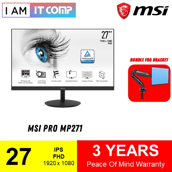 MSI PRO MP271 27" Monitor | Shopee Malaysia