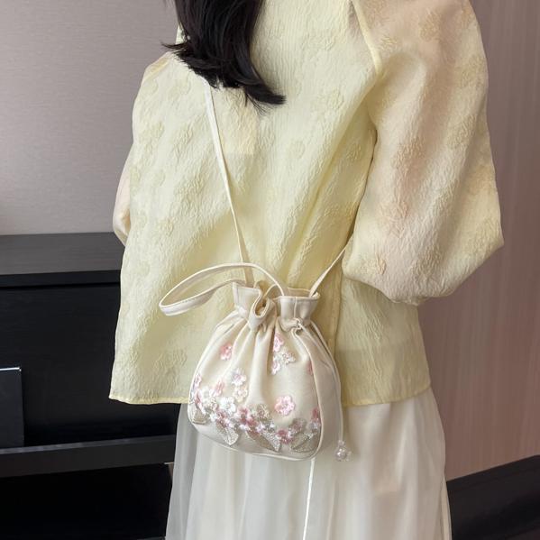 Chinese Style Handbag Drawstring Small Bag Traditional Hanfu ...