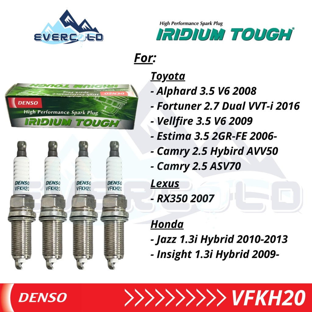 DENSO IRIDIUM TOUGH VFKH20- 267700-7421 For Toyota Alphard Vellfire Camry Estima Fortuner/ RX350 ...
