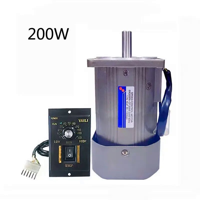 Shaft Adjustable Motor 200W Single-Phase Ac 220V 1400 Rpm or 2800 Rpm ...