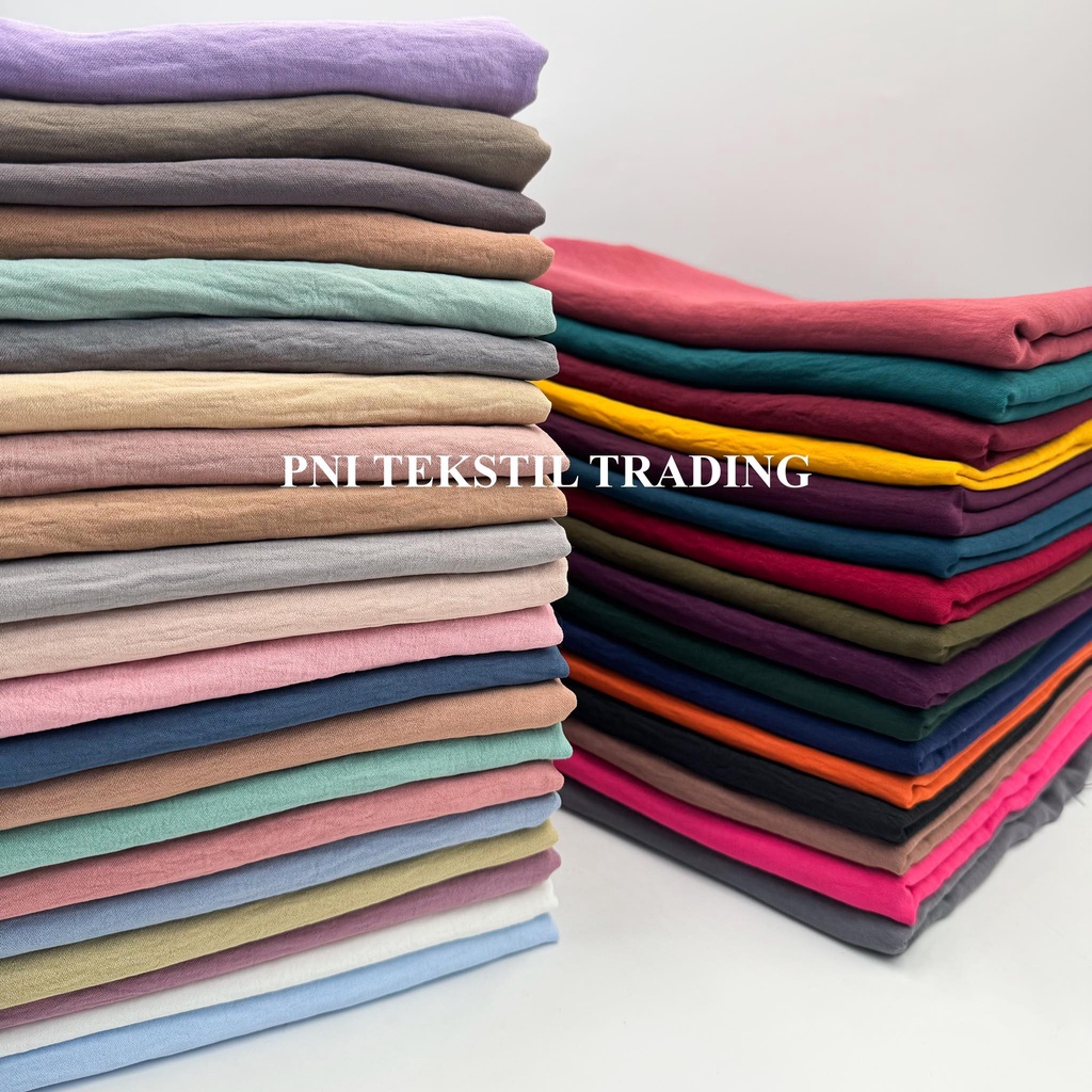 (41 COLOR) KAIN CEY ITALIAN CREPE PLAIN BIDANG 60" / KAIN AIRFLOW (Price for 0.5 Meter) | Shopee ...
