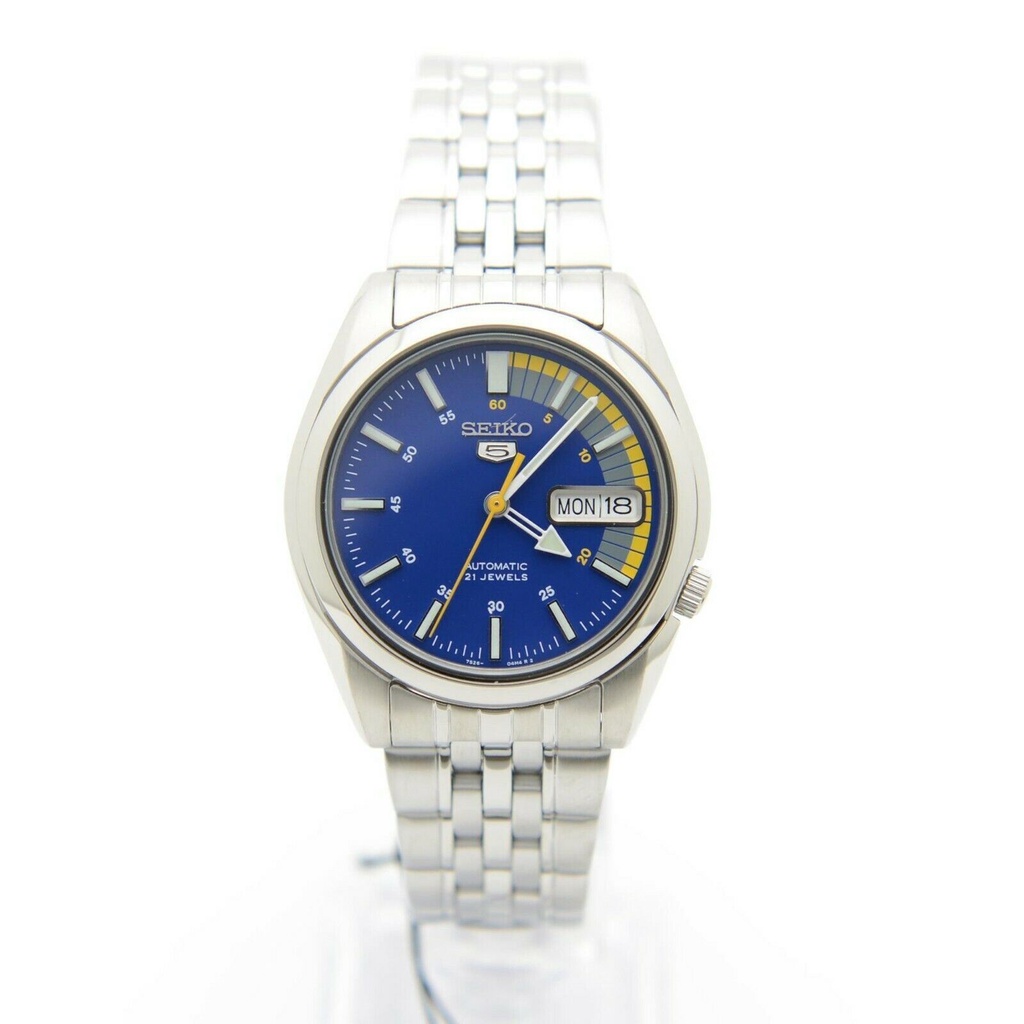 Seiko 5 SNK371K1 Automatic 21 Jewels Stainless Steel Blue Analog Men's ...