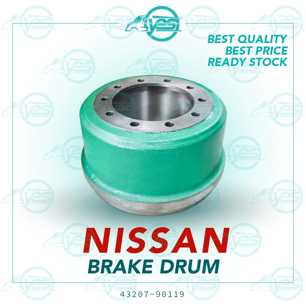NISSAN CK66 CWA54 CW520 RR BRAKE DRUM 8"1/2 10H TRUCK LORRY 43207-90119 ...