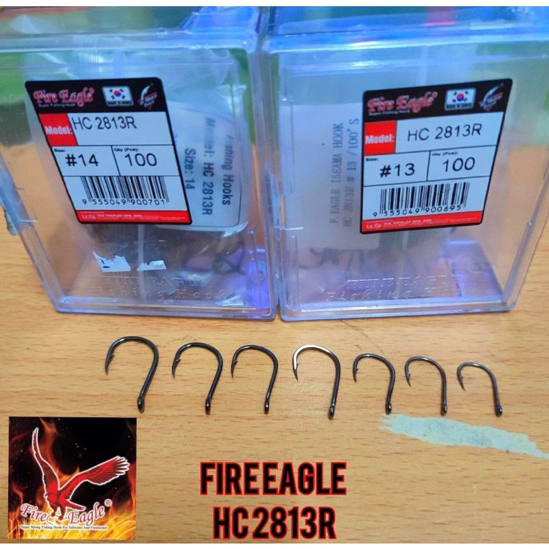 (100PCS) MATA KAIL JENAMA FIRE EAGLE HC 2813R FISHING HOOK XSHARP POINT ...