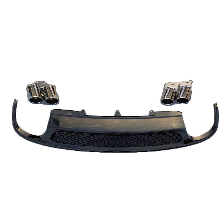 Car parts S4 rear diffuser with tailpipe for Audi A4 B8 rear bumper ...