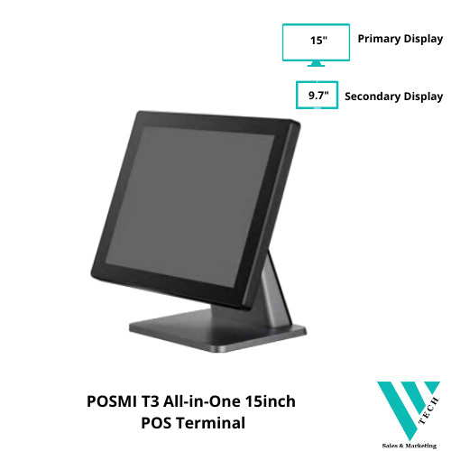 POSMI T3 All-in-One 15inch POS Terminal (Elkhard Lake J-6412, 4GB RAM ...