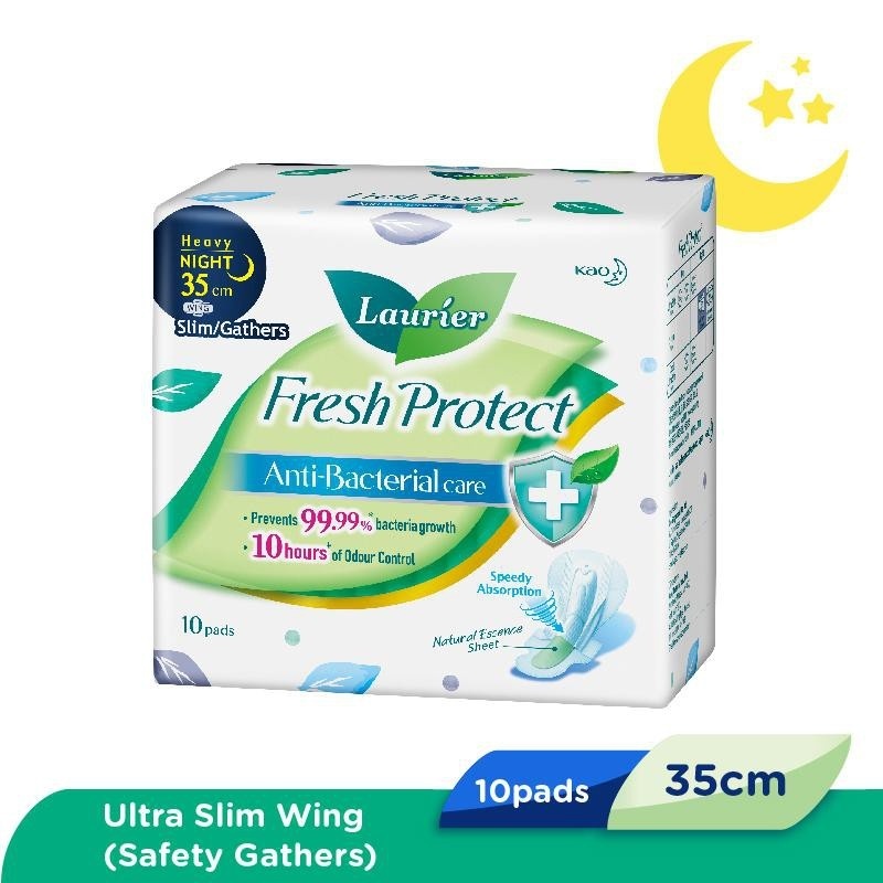 LAURIER Fresh Protect Gather (35cm x 10s) | Shopee Malaysia