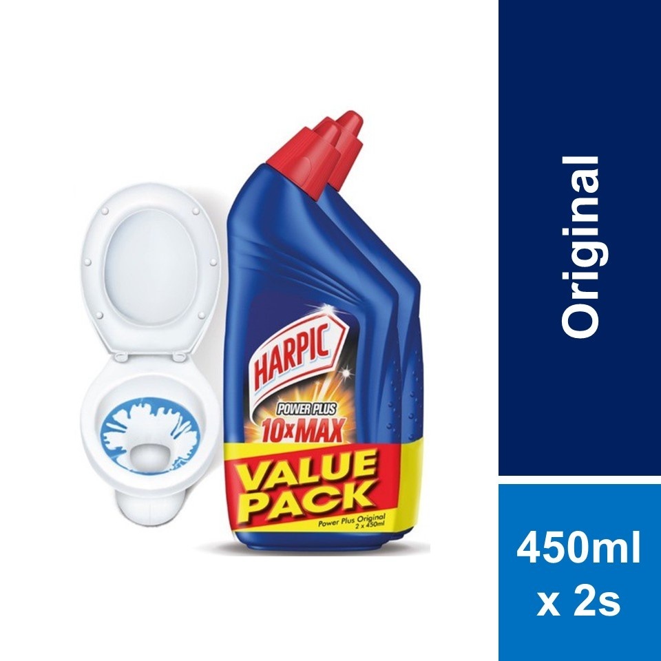 Harpic Powerplus Disinfectant Toilet Cleaner (450ml/500ml x 2) | Shopee Malaysia