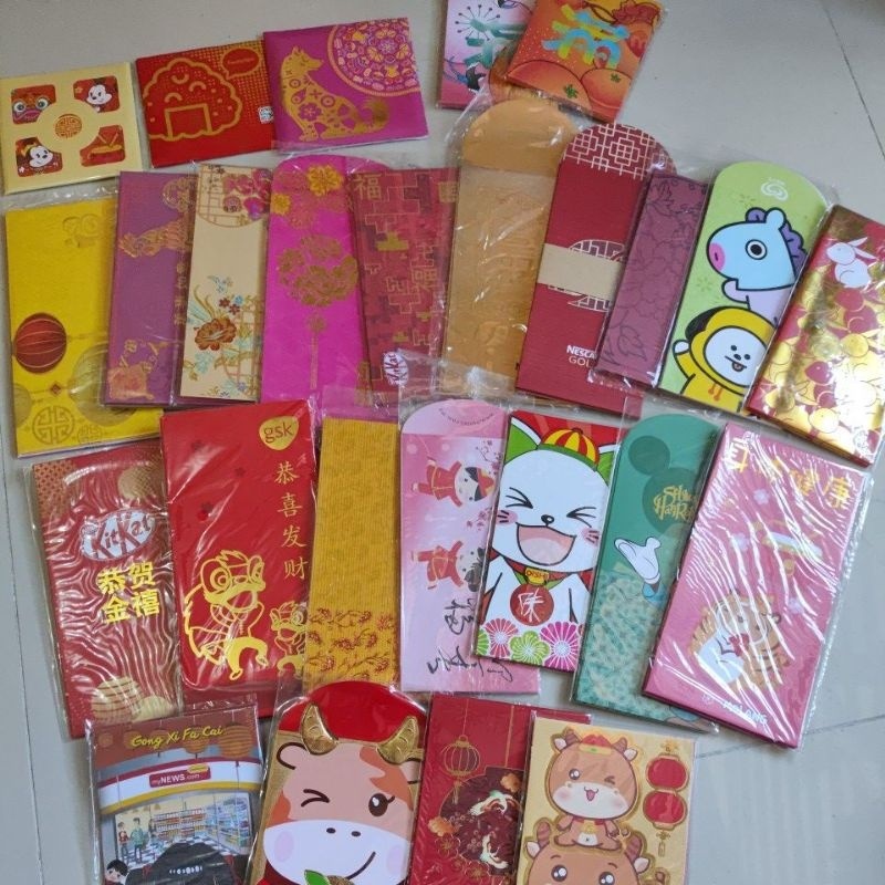Assorted Angpow Angpao Angpau Collection 红包封收藏品 Koleksi Sampul Hari ...