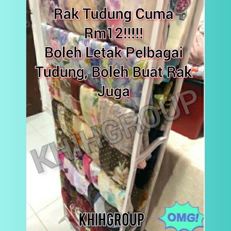 Rak Tudung@Rak Kasut Murah (10 Layer), Rak Pelbagai Kegunaan, Rak ...