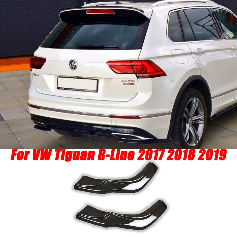 Car Rear Bumper Splitter Side Spoiler Lip Canards For VW Tiguan R-Line ...