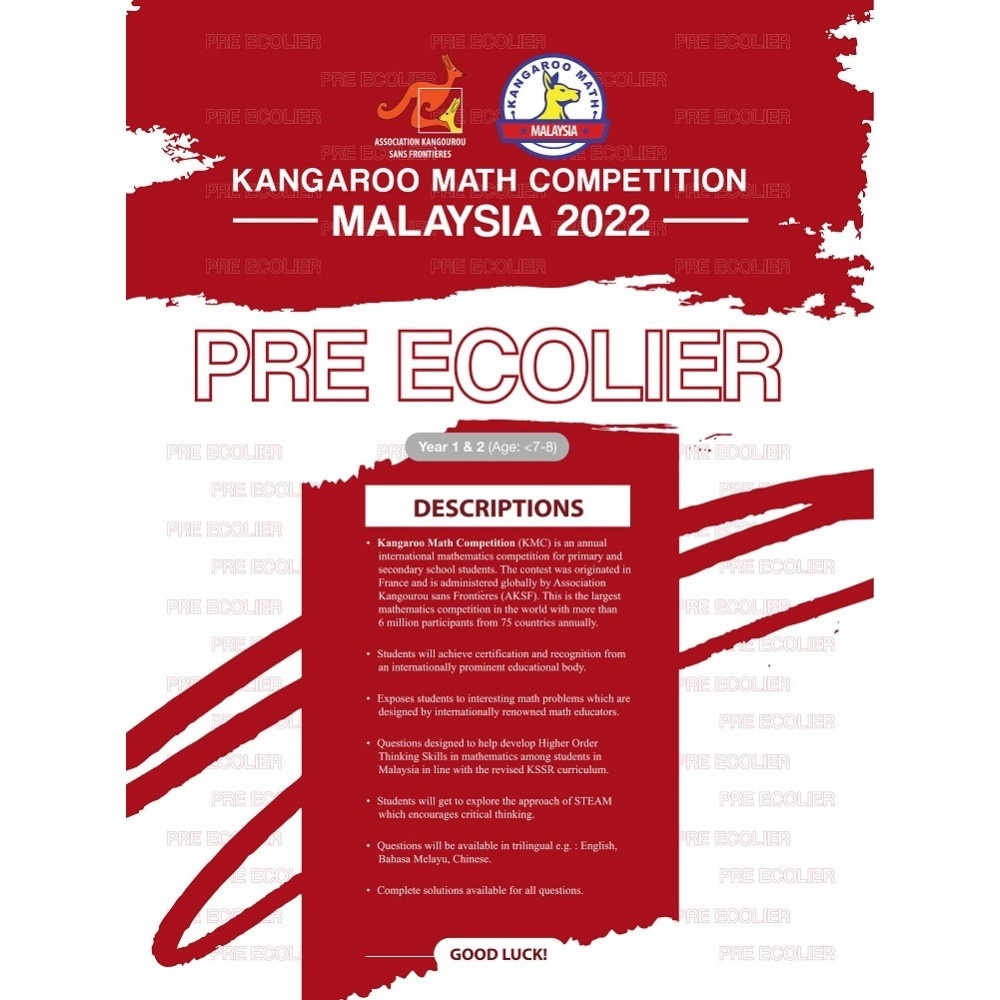 SAP 2024: Kangaroo Mathematics Competition Malaysia 2022: Pre Ecolier ...
