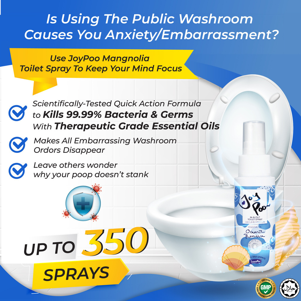 JoyPoo In-N-Out Toilet Poop Essential Oil Odor Elimination Spray ...