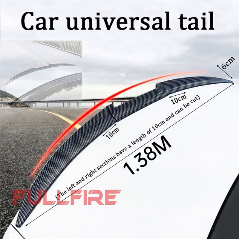 Car Universal Roof Spoiler Tail Spoiler Trunk Wing DIY Refit Spoiler ...