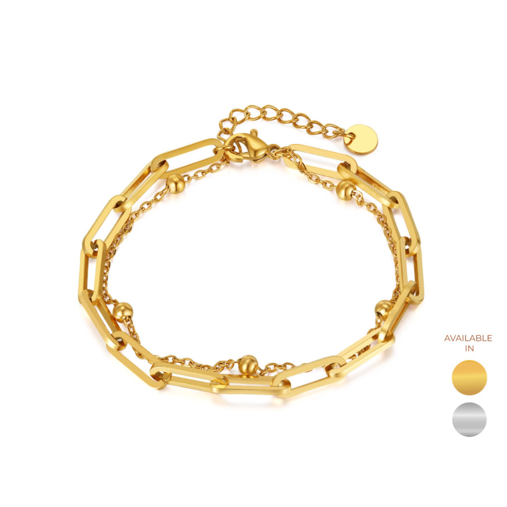 CELOVIS Lustra Multi-Chain Bracelet ( Gold/ Silver ) | Shopee Malaysia