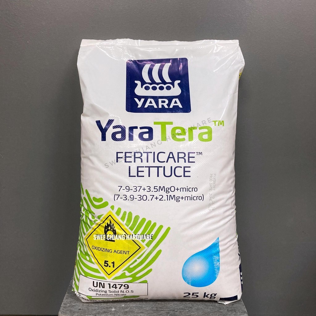 YaraTera FERTICARE LETTUCE 7-9-37+3.5MgO+micro 25kg Fertigation ...