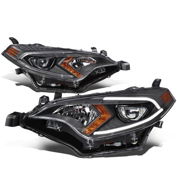 Custom LED Headlight Headlamp Rear light Black Housing Clear Corner ...