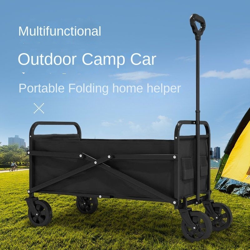 Outdoor camping cart supermarket shopping trolley floor cart folding ...
