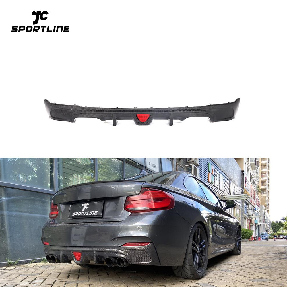 Carbon Fiber F22 Rear Bumper Lip Quad Pipes for BMW M235i M240i M Sport ...