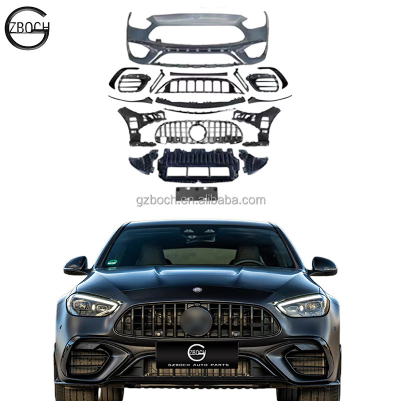 W206 bodykit For Benz W206 C-class facelift C63 amg car bumper car ...