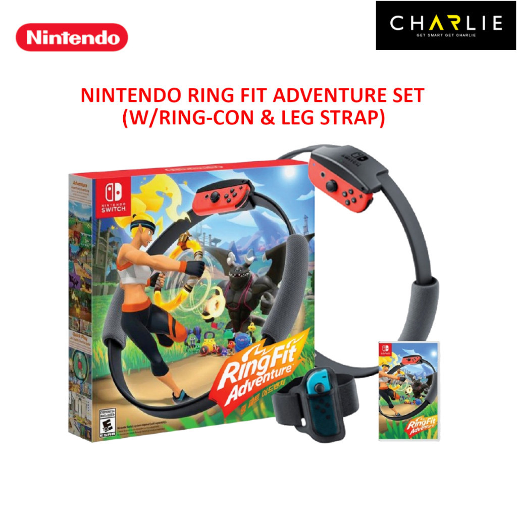 NINTENDO SWITCH RING FIT ADVENTURE SET (W/RING-CON & LEG STRAP ...