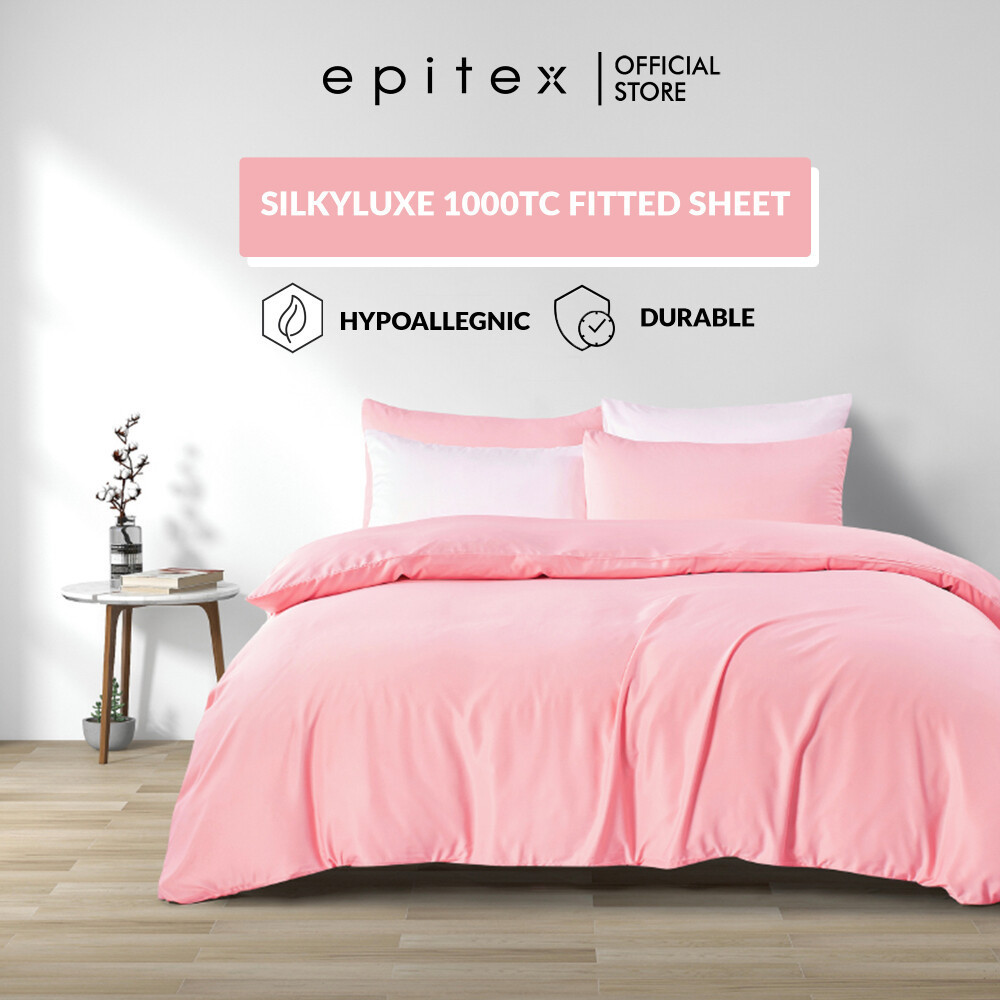 Epitex (w/o Quilt Cover) 1000TC Silkyluxe Bedsheet | Microfiber Visco ...